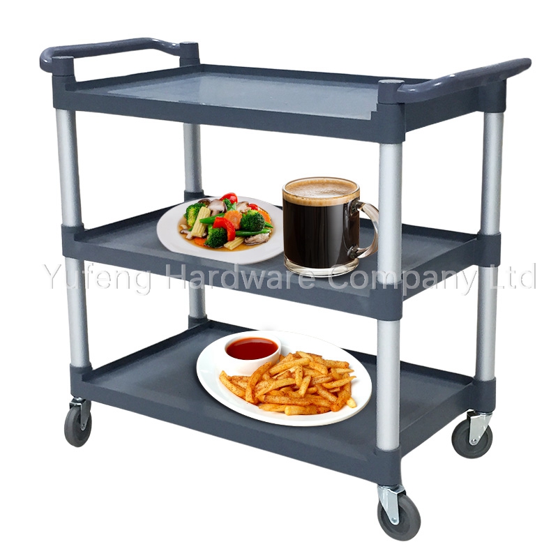 Catering Trolley Utility Bus Cart Multi-Purpose Plastic Service Trolley ...