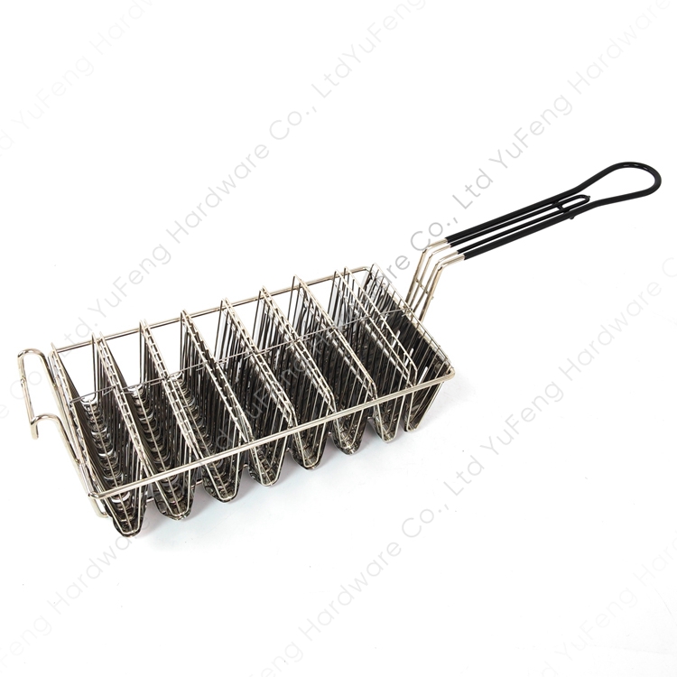 8 Shells Stainless Steel Taco Shell Deep Fry Basket - Buy taco fry ...
