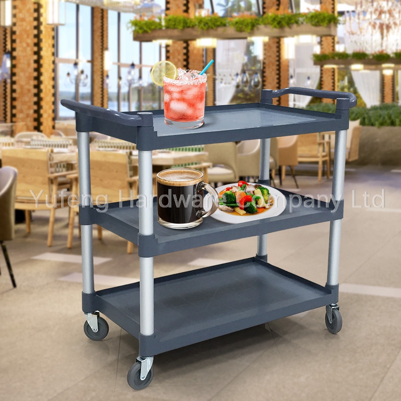 Catering Trolley Utility Bus Cart Multi-Purpose Plastic Service Trolley ...