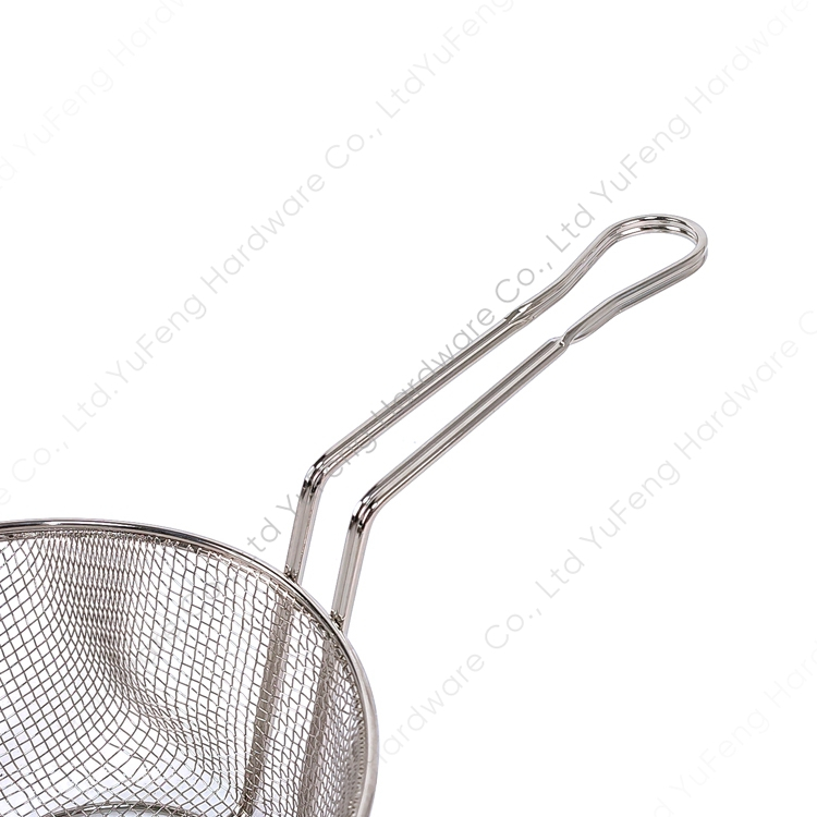 Round Wire Mesh Fry Basket - Buy deep fryer basket round, round fryer ...