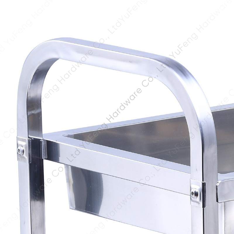 Stainless Steel Dining Collecting Cart Restaurant Utility Trolley ...