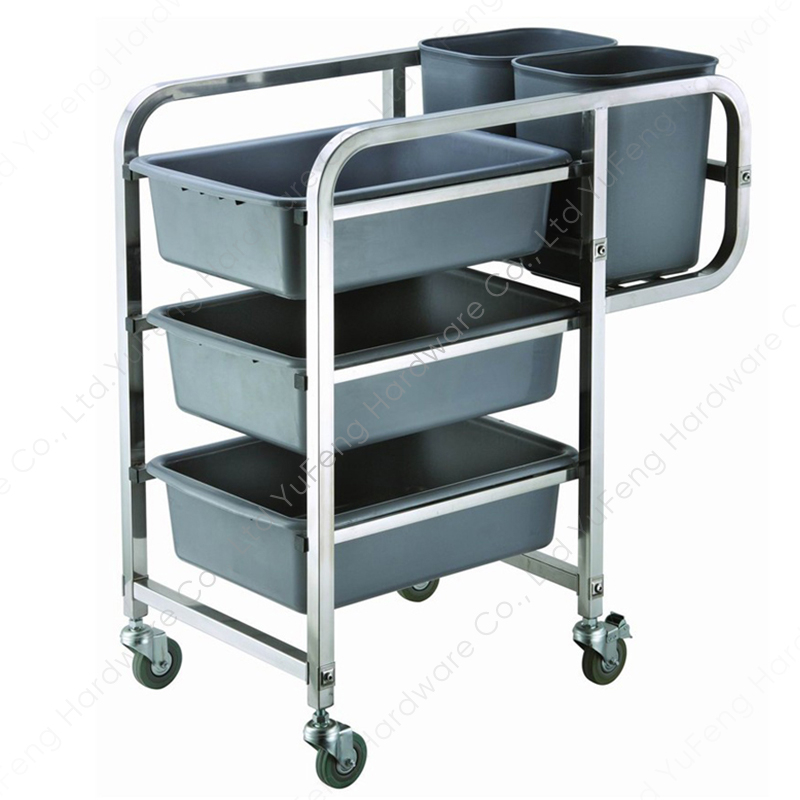 Restaurant Bus Cart Clearing Trolley Dish Collection Trolley - Buy 3 ...