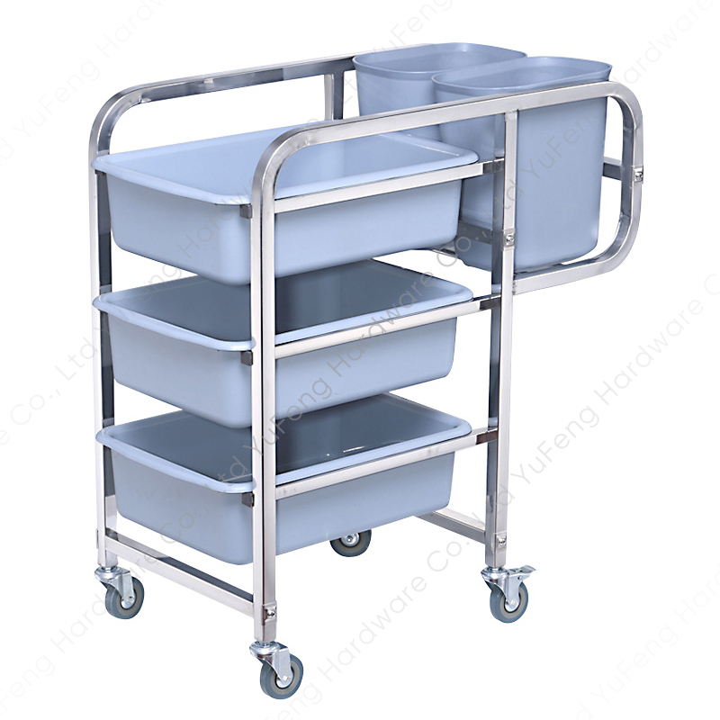 Restaurant Bus Cart Clearing Trolley Dish Collection Trolley - Buy 3 ...