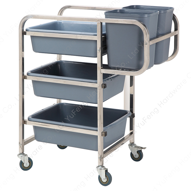 Restaurant Bus Cart Clearing Trolley Dish Collection Trolley - Buy 3 ...